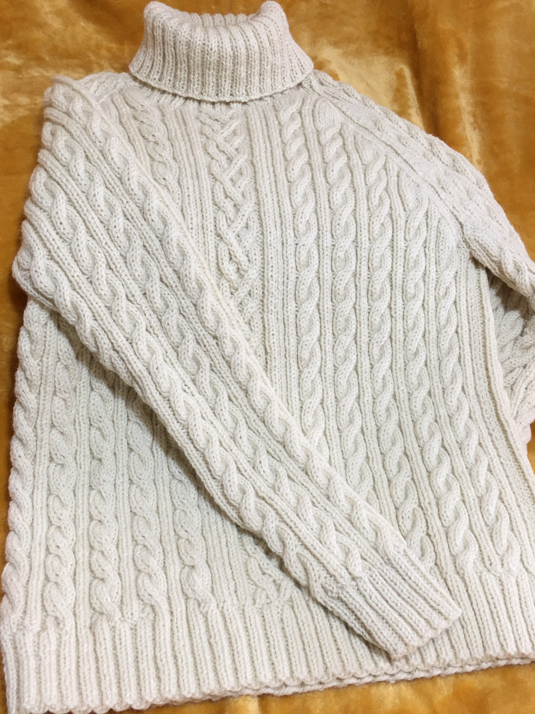MADE TO ORDER Handmade Knit Men's Aran Cable Sweater - Etsy UK