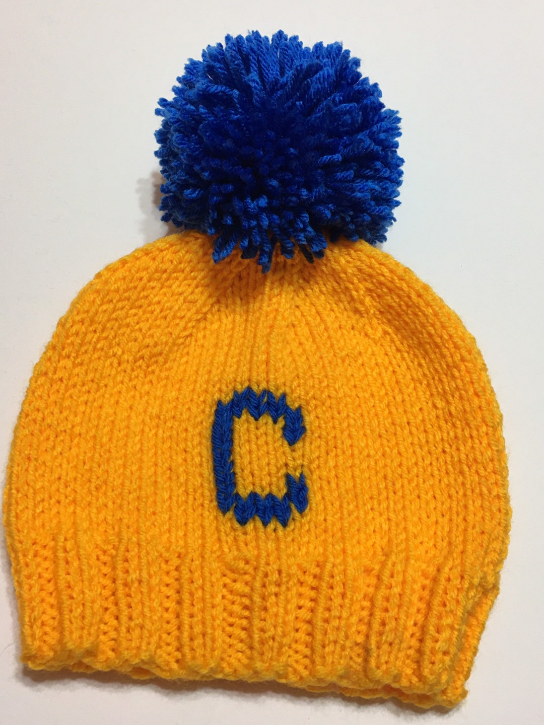READY TO SHIP Handmade Unisex Knit Monogram Pom Pom Hat Toddler Boys ...
