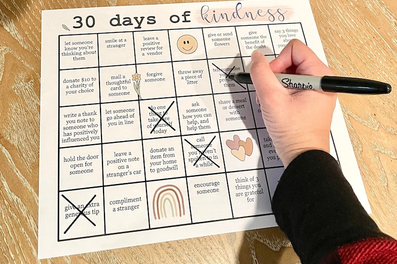 30 Days of Kindness Printable | Kindness Calendar | Acts of Kindness ...