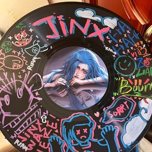 Jinx Simulated Hand-painted Graffiti Records,arcane Prop,personalized ...