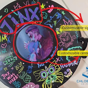 Jinx Simulated Hand-painted Graffiti Records,arcane Prop,personalized ...