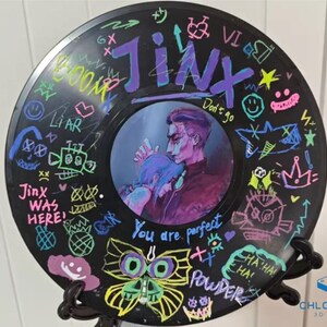 Jinx Simulated Hand-painted Graffiti Records,arcane Prop,personalized ...