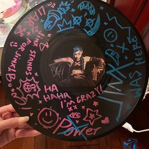 Jinx Simulated Hand-painted Graffiti Records,arcane Prop,personalized ...