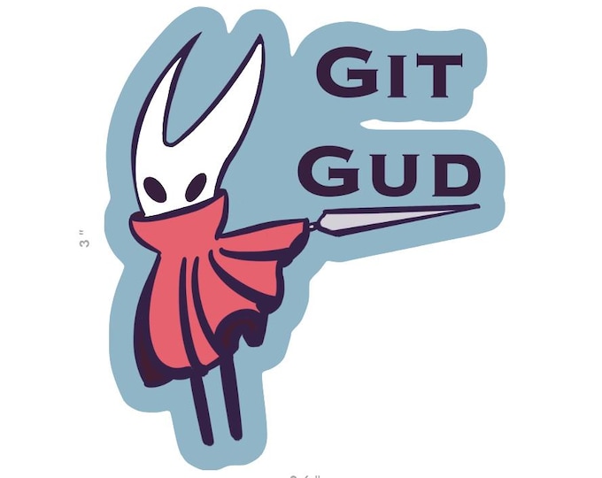 Hornet “git Gud” Sticker (inspired by Hollow Knight) - Etsy