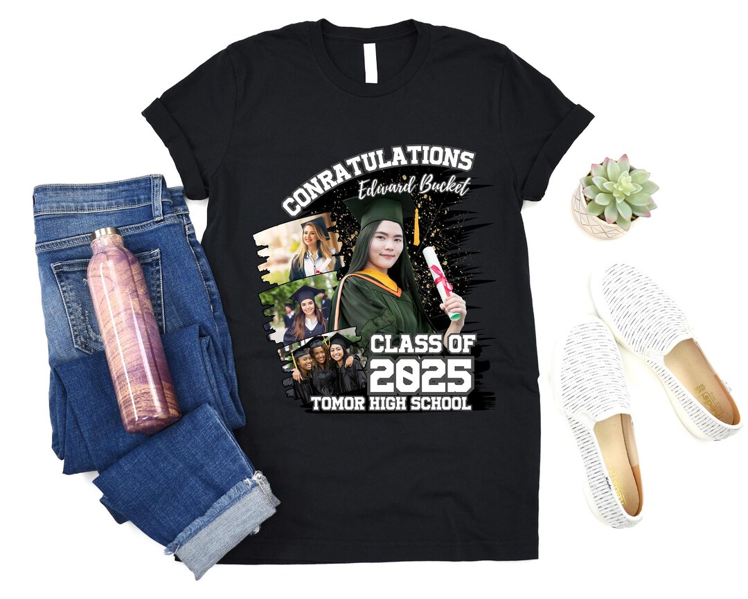 Class of 2025 Graduation Shirt, Retro Senior 2025 Tee, Finally Graduate ...