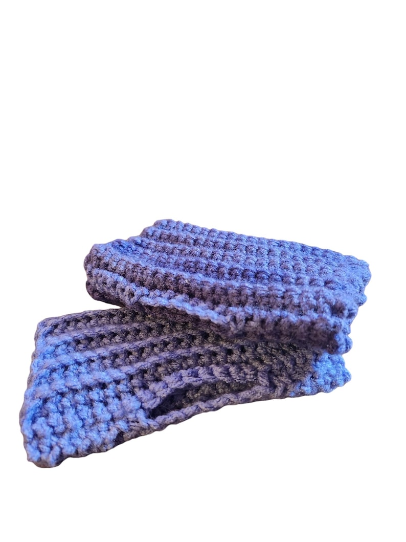 Blue Ombre Ribbed Crochet Handwarmers - Etsy