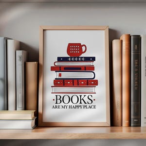 Book Themed Coloring Page, Gift Ideas for Book Lovers, Mindfulness ...