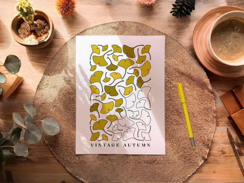 Ginkgo Leaves Coloring, Autumn Coloring Sheets, Adult Fall Coloring ...