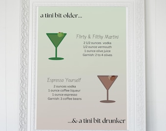 A Tini Bit Older Drink Menu - Etsy