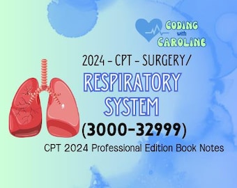 2024 CPT Surgery / Respiratory System Book Notes - Etsy