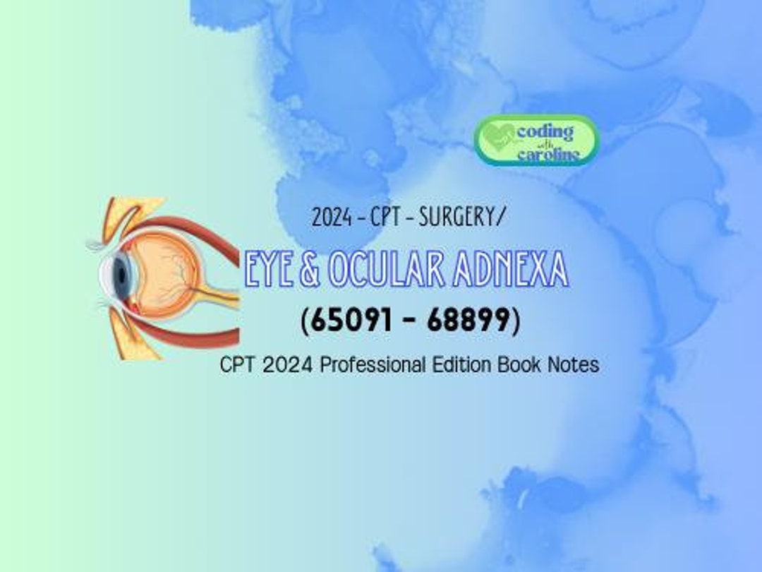 2024-2025 CPT Surgery / OCULAR SYSTEM Book Notes - Etsy