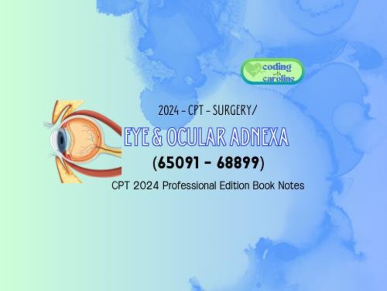2024-2025 CPT Surgery / OCULAR SYSTEM Book Notes - Etsy