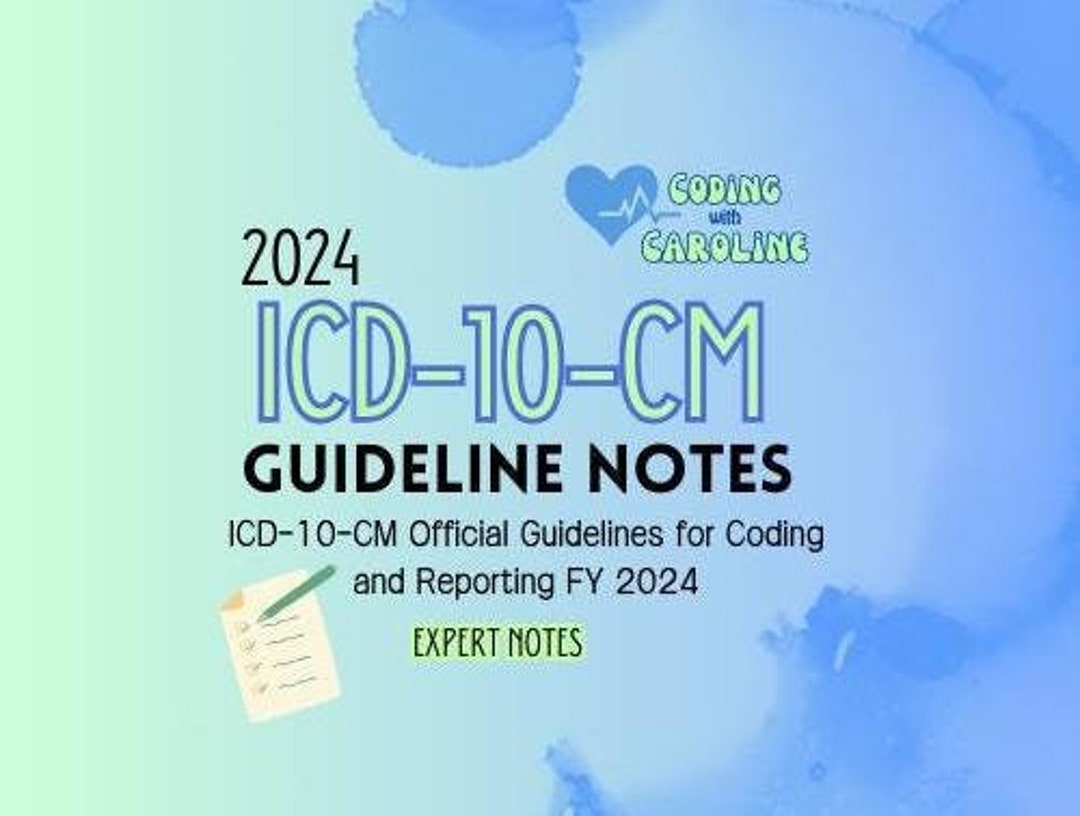 ICD-10-CM Guideline Notes 2024 UPDATED - Etsy UK