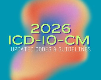 NEW!! 2026 ICD-10-CM Code & Guideline Updates (2026) - Etsy