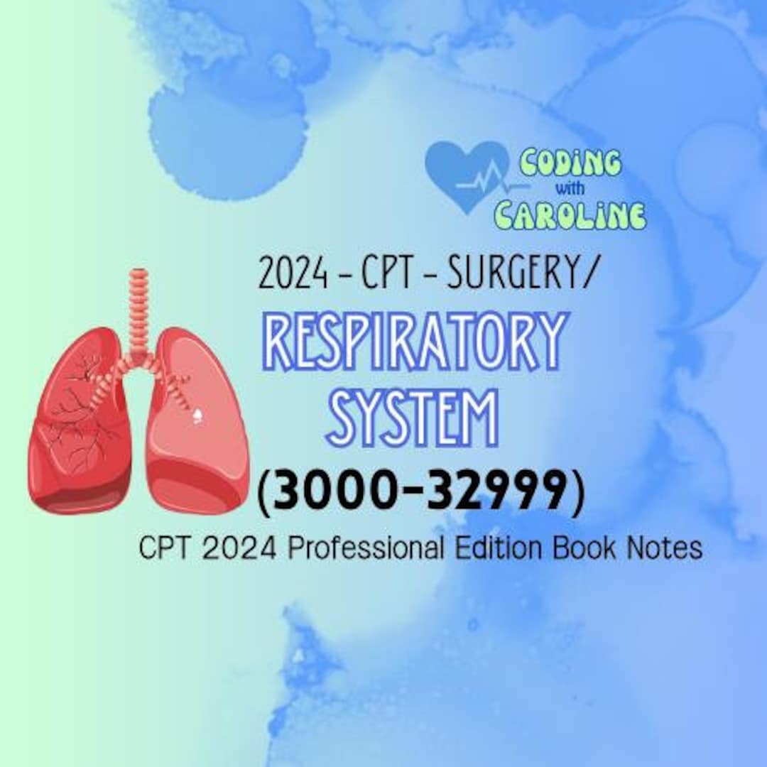 2024 CPT Surgery / RESPIRATORY System Book Notes - Etsy