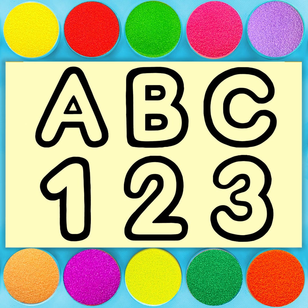 123 ABC Numbers and Letters Coloring Pages for Kids Preschool Learning ...
