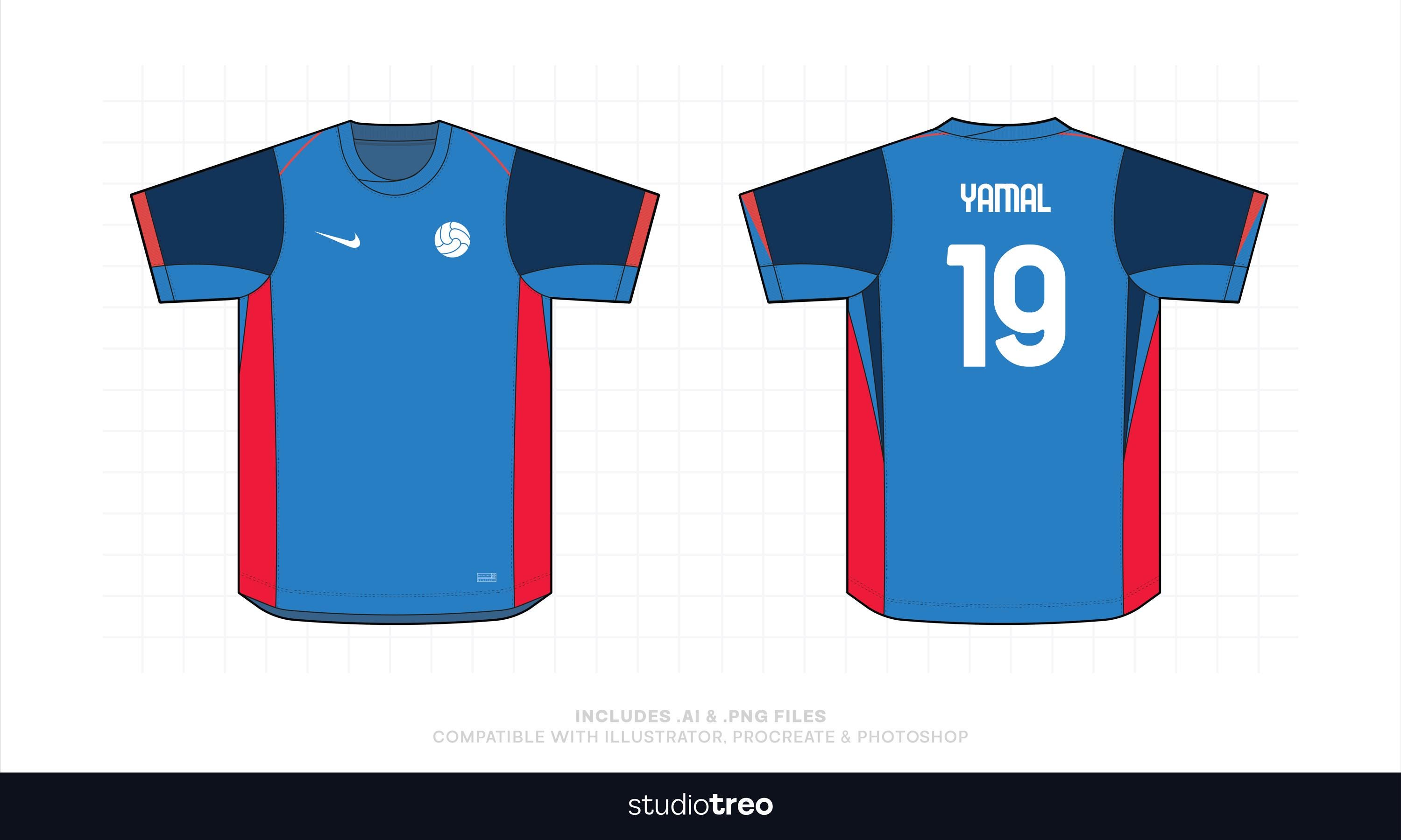 Editable Football Jersey Vector Mockup | Customizable Jersey Design ...