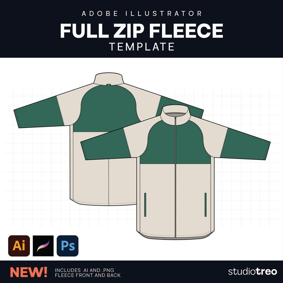 Editable Fleece Vector Mockup | Fleece Mockup | Customizable Digital ...