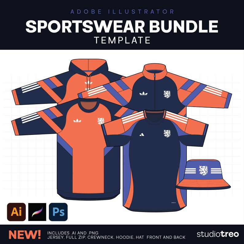 Editable Sportswear Bundle Vector Mockup | Customizable Jersey Hoodie ...