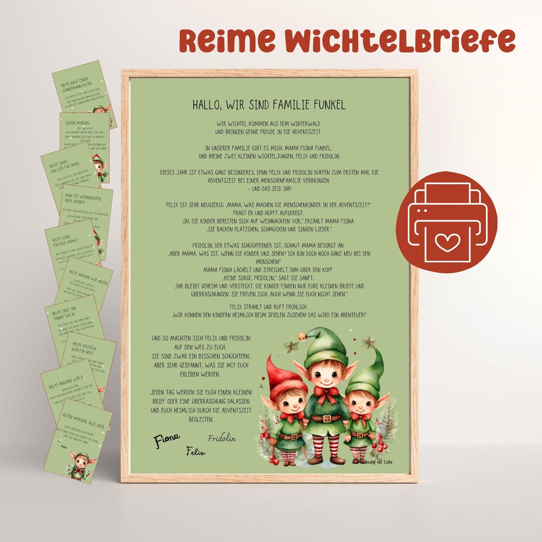 Secret Santa Letters for Children 24 Advent Letters From Invisible ...