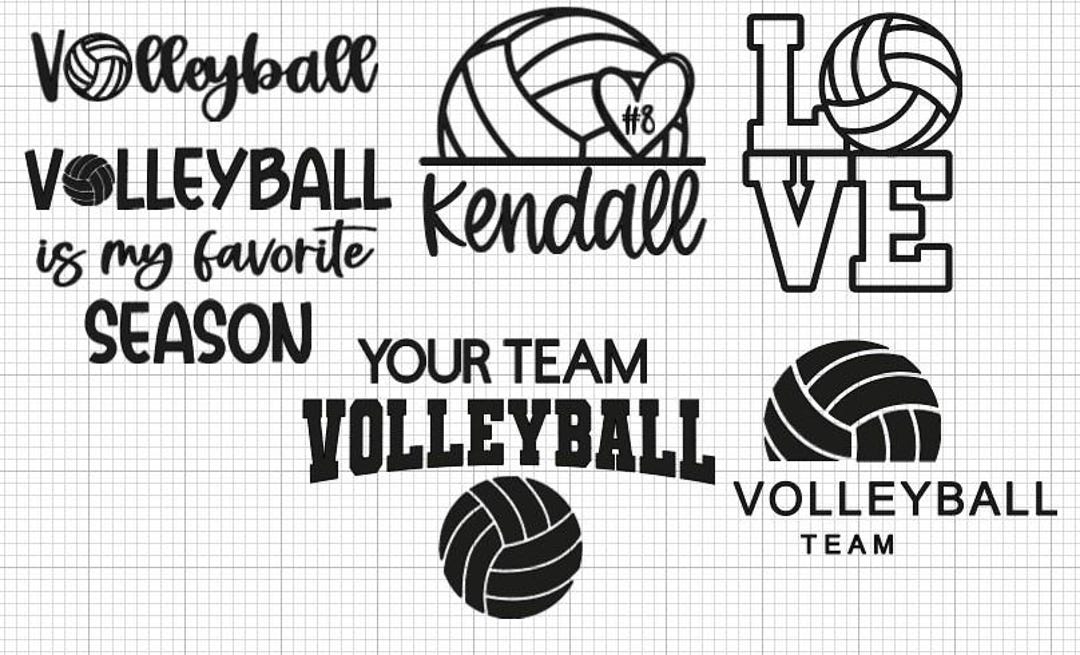 Volleyball Stickers; Volleyball Decals; Volleyball; Stickers; Decals ...
