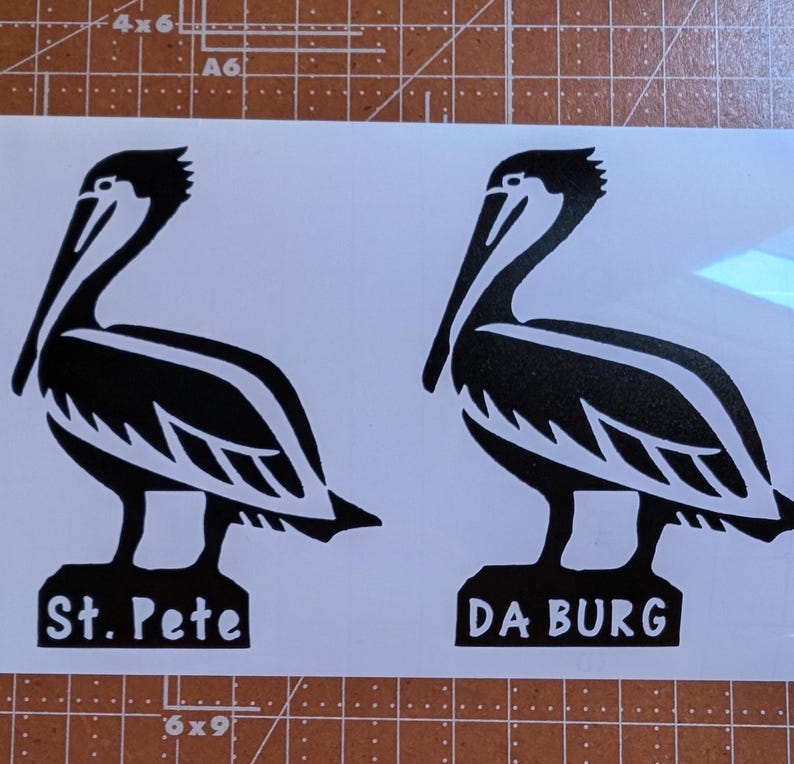 St Pete Decal Sticker; St. Petersburg Sticker; Pelican Sticker; Pelican ...