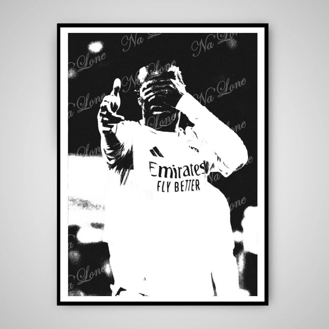 Vinicius Junior Poster, Soccer Print, Vinicius Print Decor, Football ...