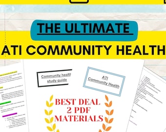 ATI Community Health Nursing Study Guide - Etsy