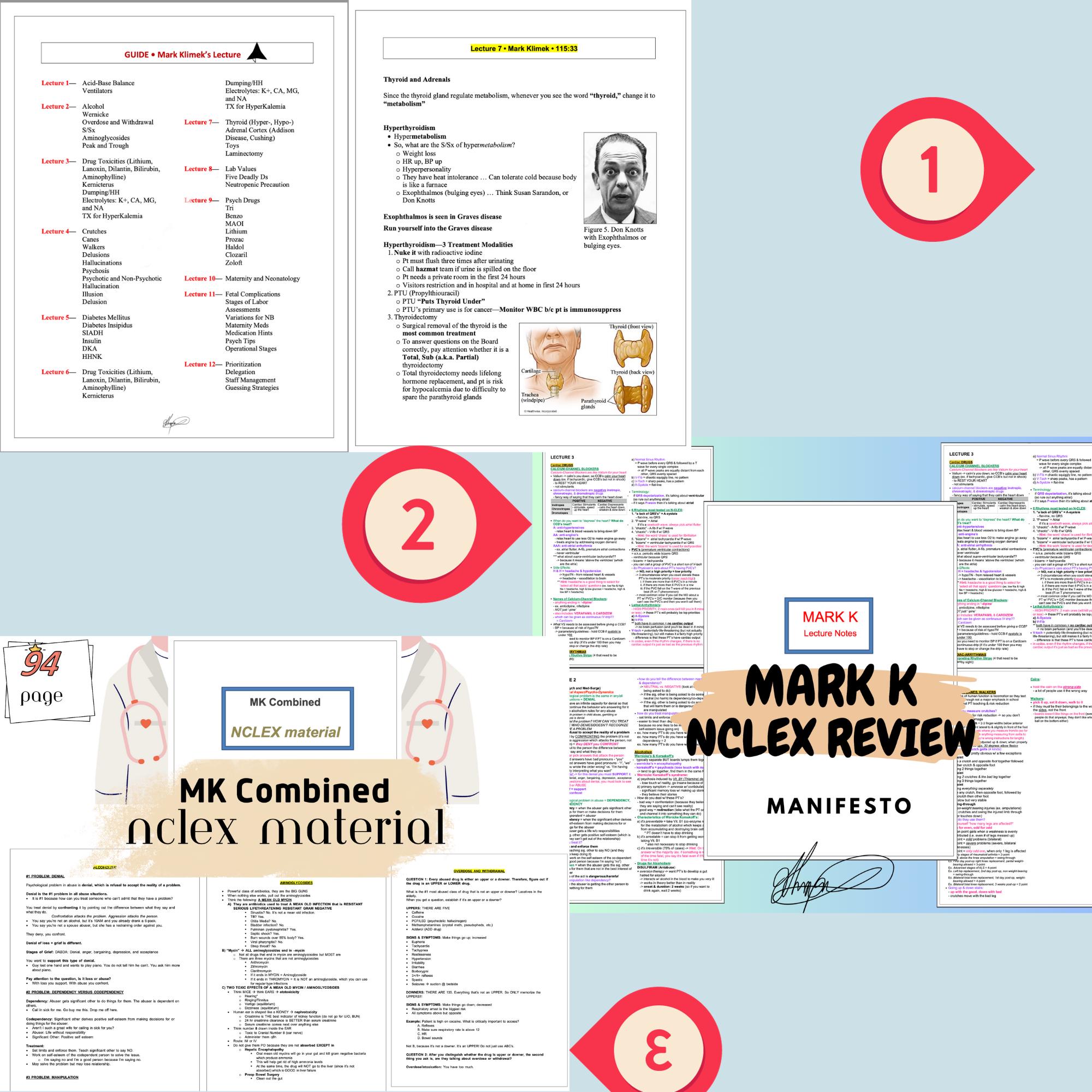 The Ultimate Mark K NCLEX Review Lecture Notes & Study Guides ,blue ...
