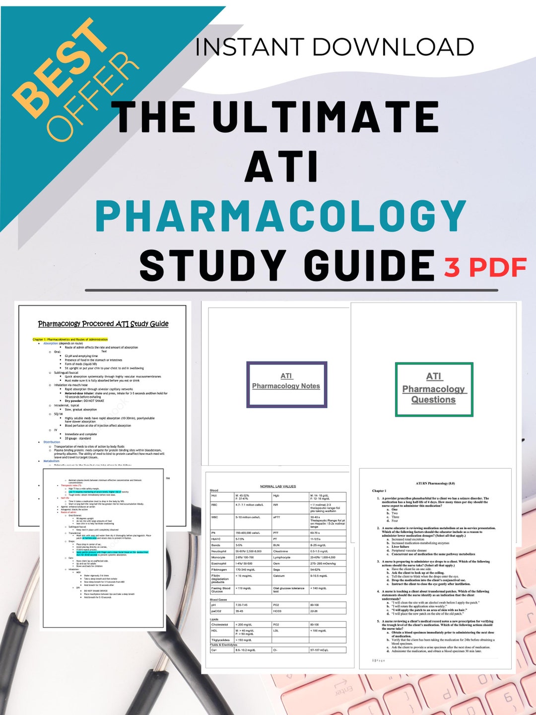 The Complete ATI Pharmacology Study Guide: Proctored Exam Prep for ...