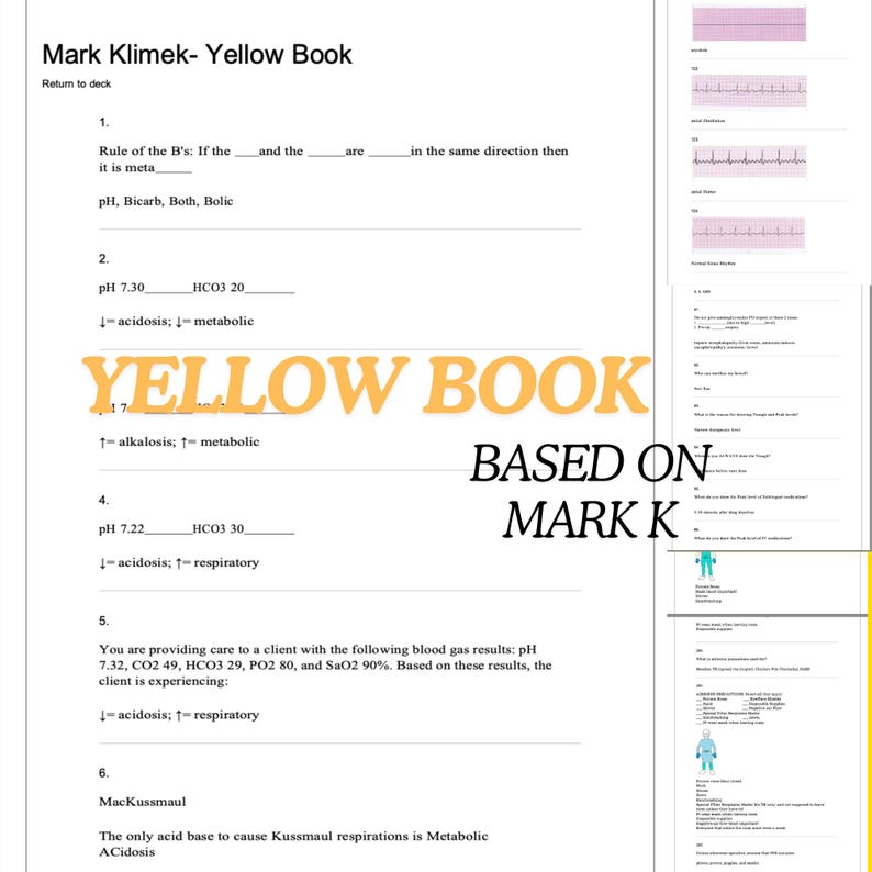 Worksheets for NCLEX Review | Yellow Workbooks PDF (based on Mark K ...