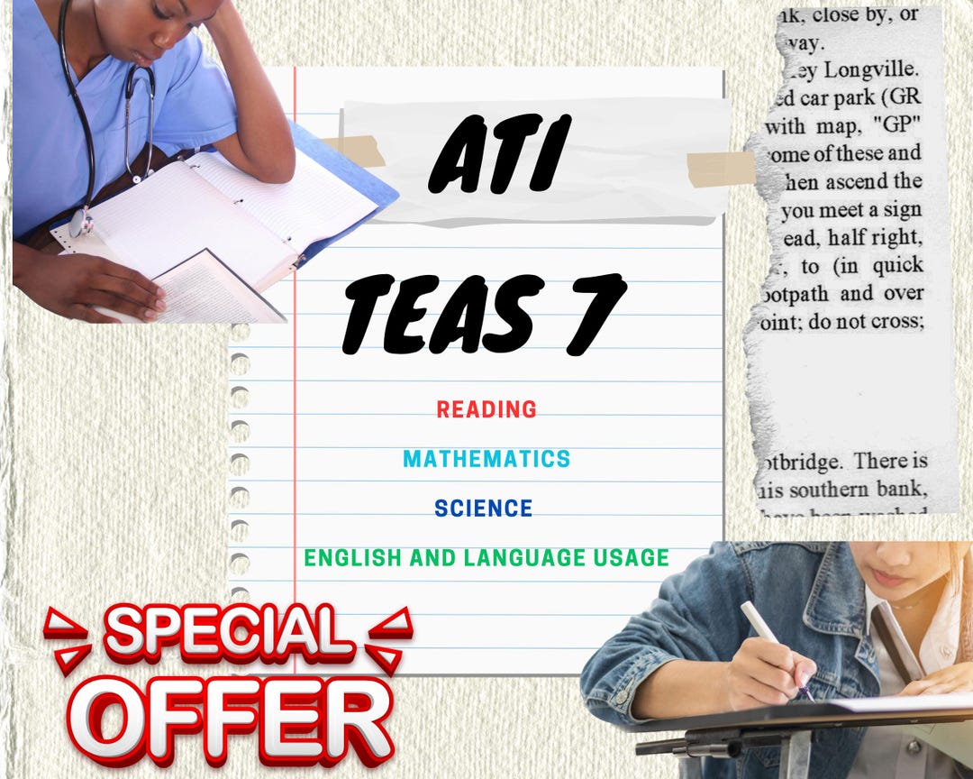ATI TEAS 7 Study Guide, ATI Teas Reading , Teas Mathematics , Teas ...