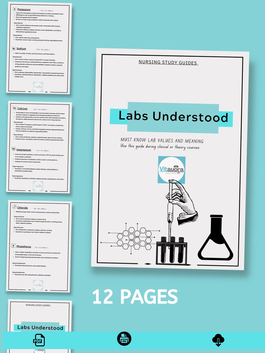 Labs Understood Cheat Sheet |labs Study Guide| Nclex,nursing Lab Values ...