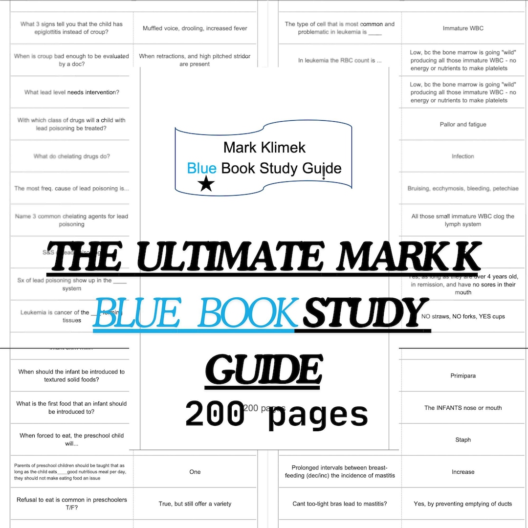 The Best Mark K Blue Book NCLEX Study Guide (200-page PDF) Prepare for Success With This ...