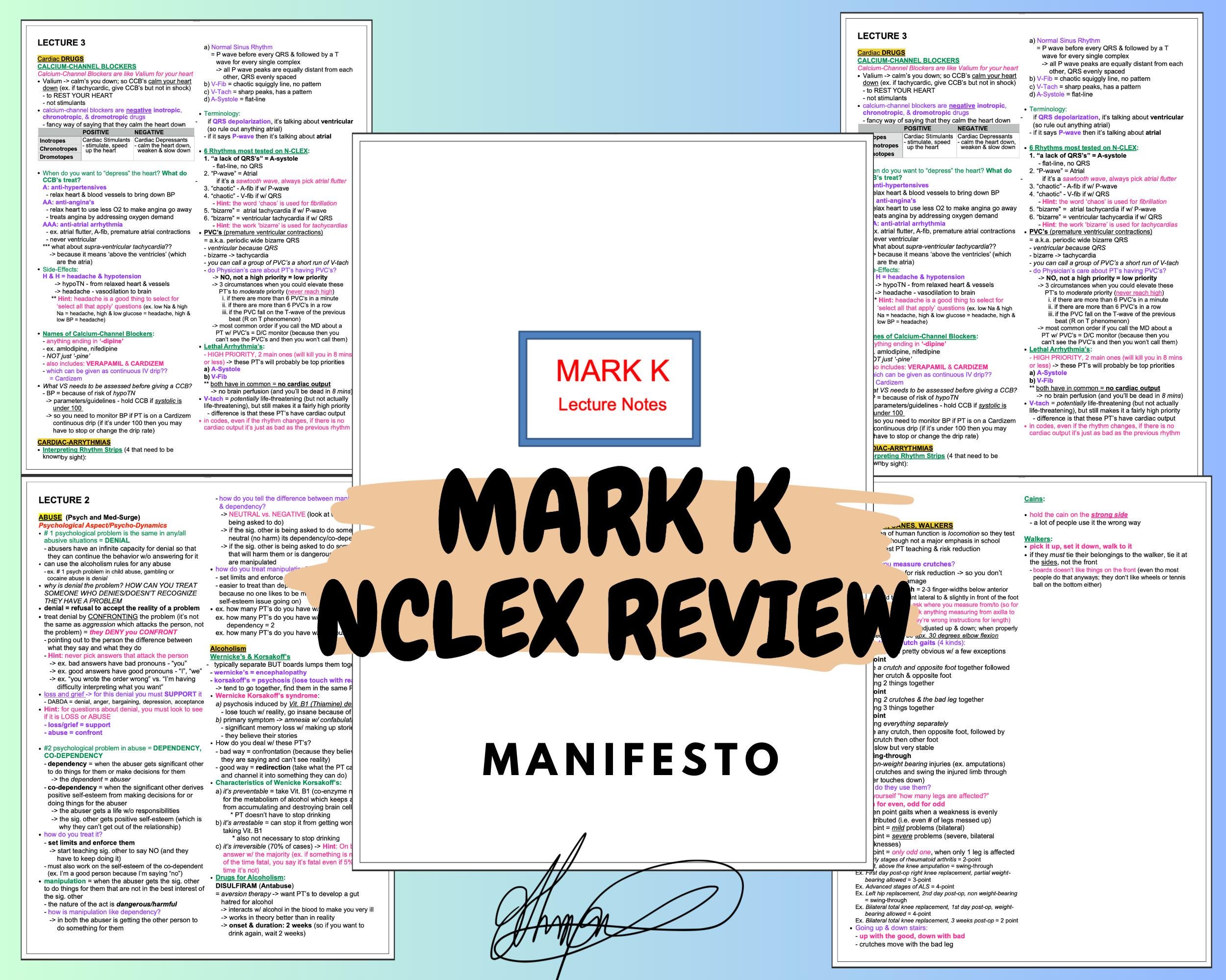 The Ultimate Mark K Lectures Notes , 3 Detailed Mark Klime K Lectures ...