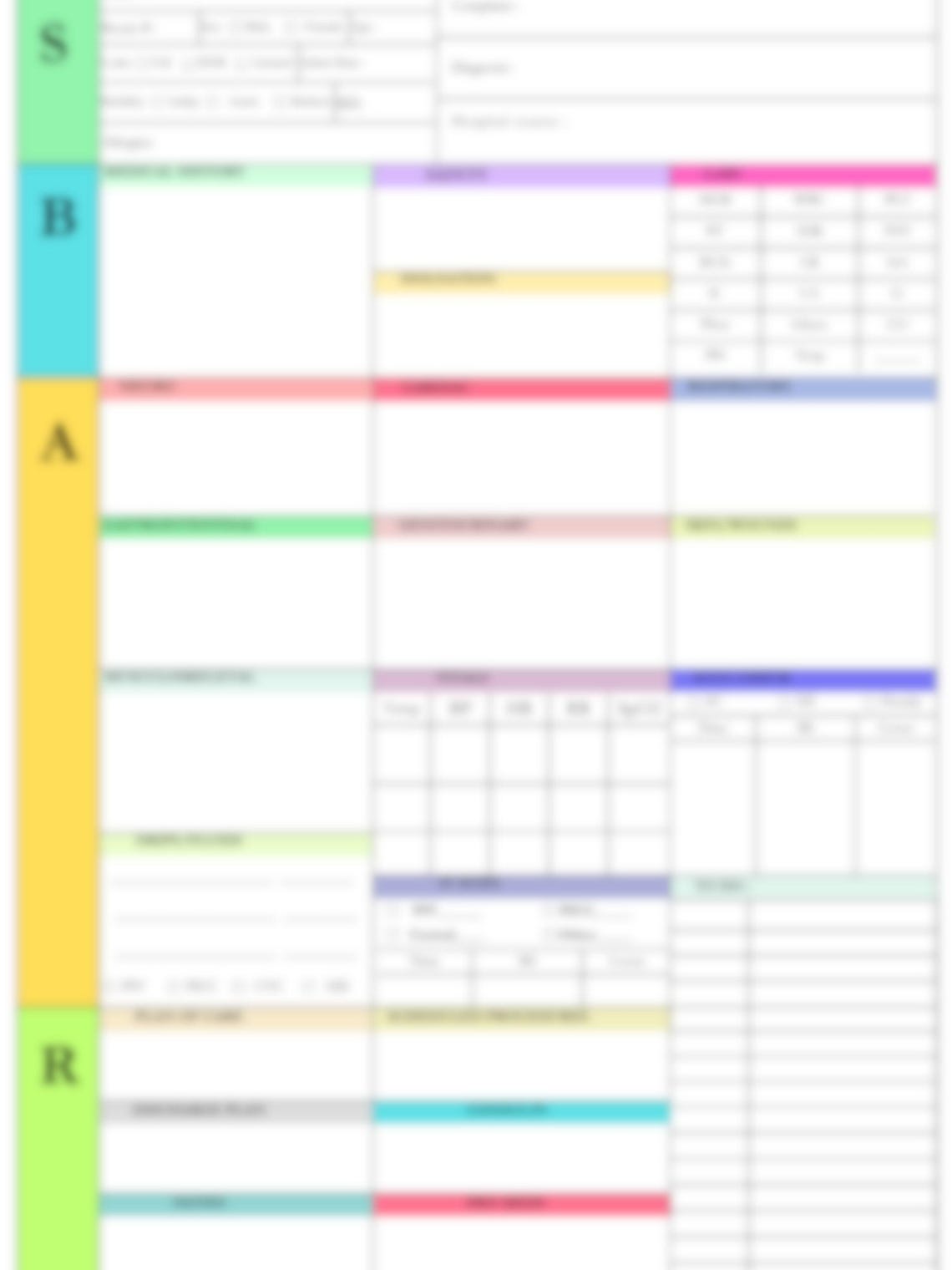 Comprehensive SBAR Nurse Report Sheet for Med-surg & ICU Rns Includes ...