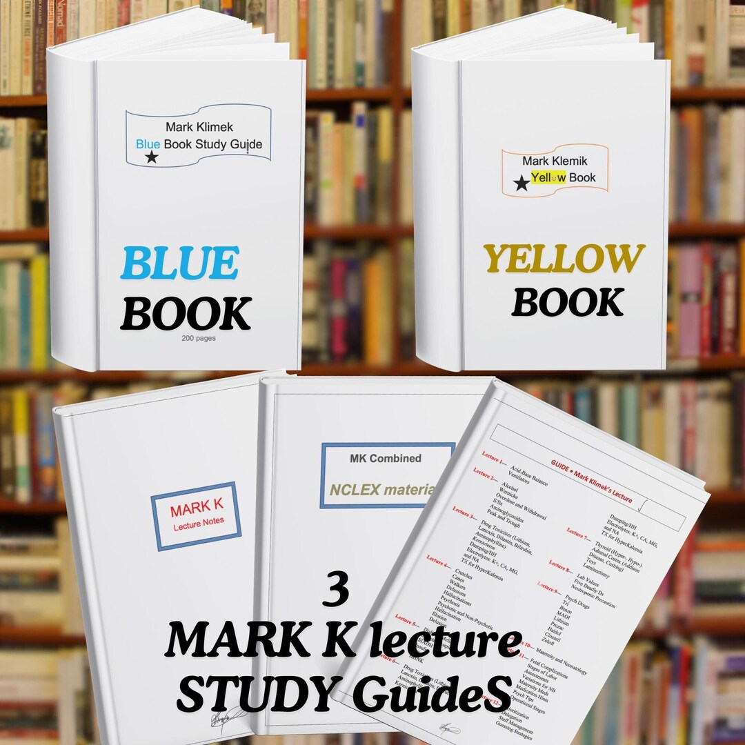 The Ultimate Mark K NCLEX Review Lecture Notes & Study Guides ,blue ...
