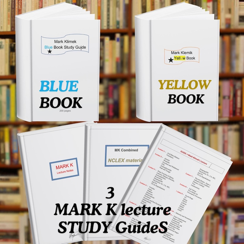 The Ultimate Mark K NCLEX Review Lecture Notes & Study Guides ,blue ...