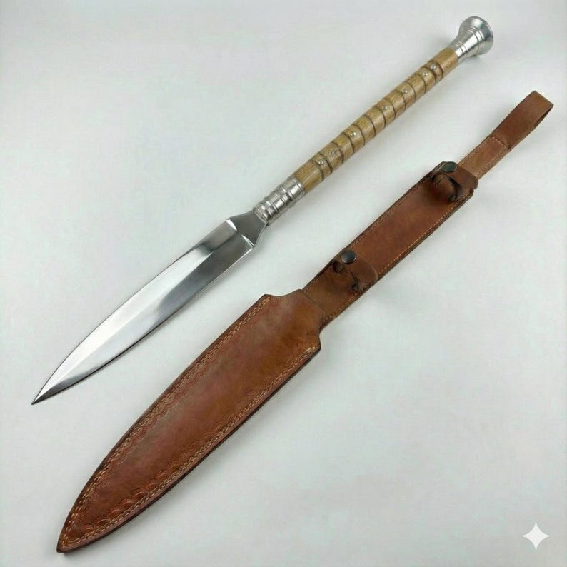 Medieval Walking Staff | Decorative Metal Blade Pole | Historical ...