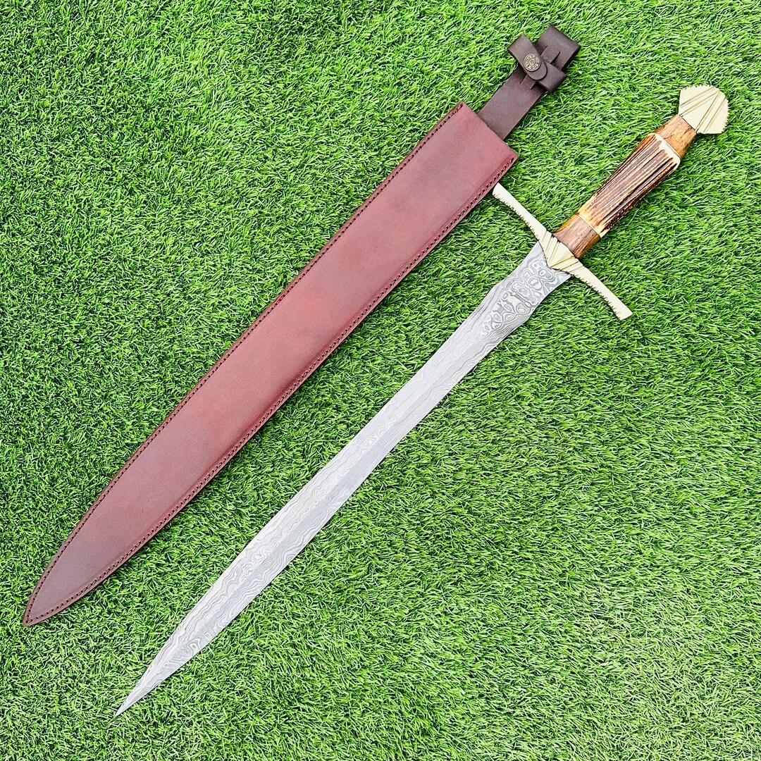 Unique Real Damascus Steel Sword, Viking Swords, Fantasy Swords ...