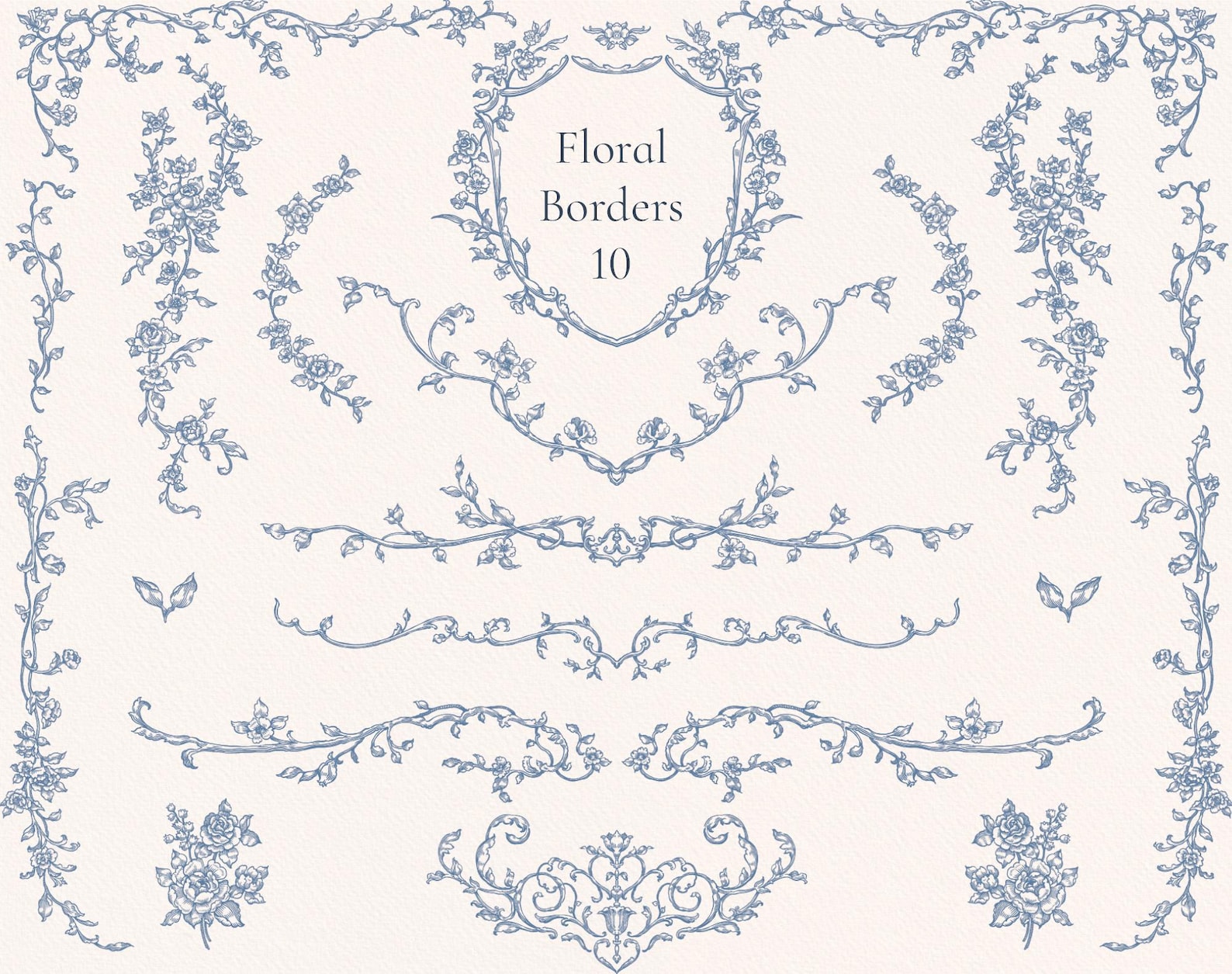 Rose Reverie Png Eps Svg Pdf Floral Borders, Wedding Frame, Roses ...
