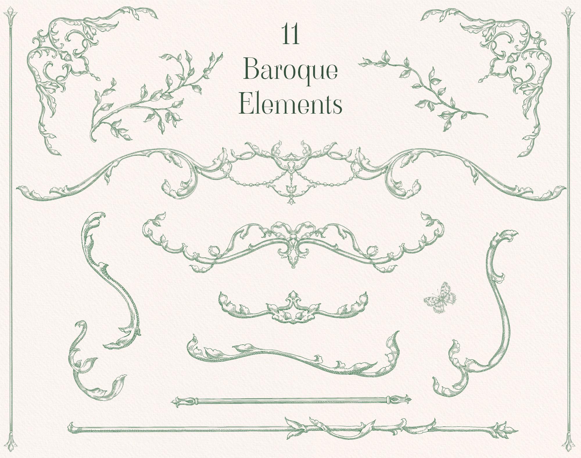 Elegant Crest Png Eps Svg Pdf, Vintage Floral Clipart Frame, Ornamental ...