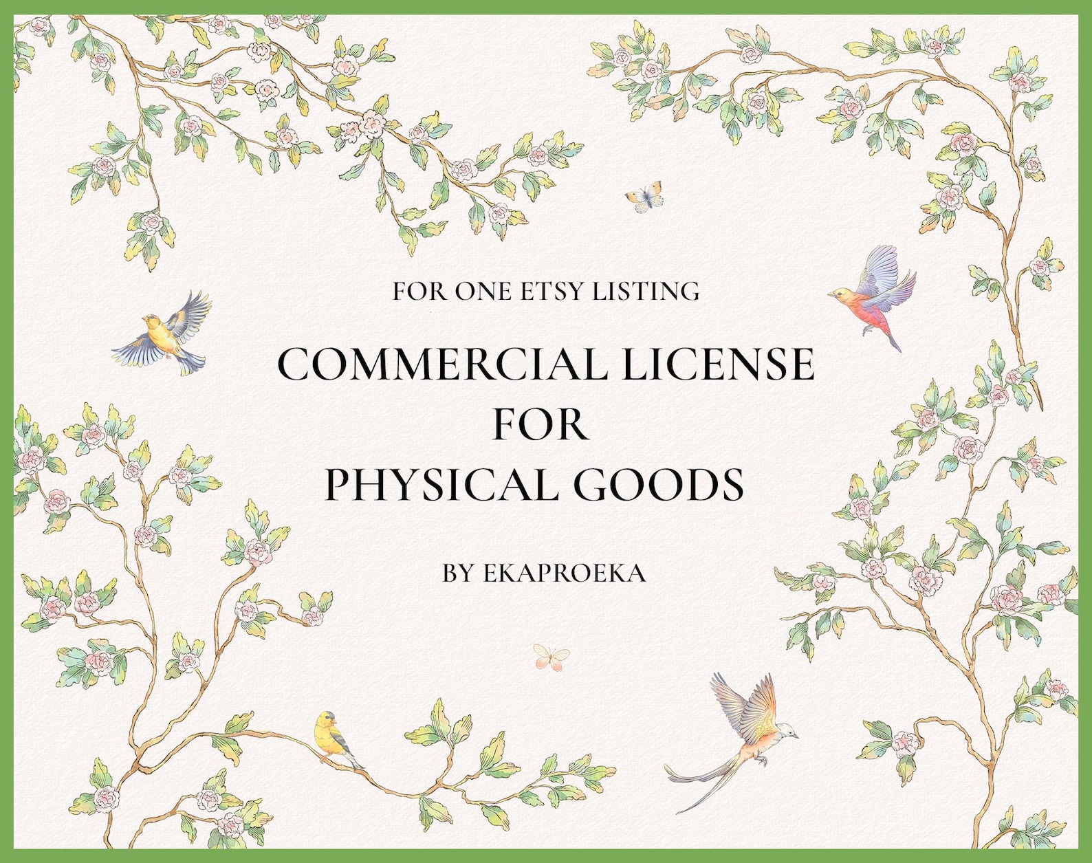 Commercial License for Physical Products | for One Etsy Listing ...