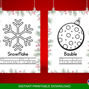 20 Printable Christmas Activities, Christmas Flash Card Bundle, Kid's ...