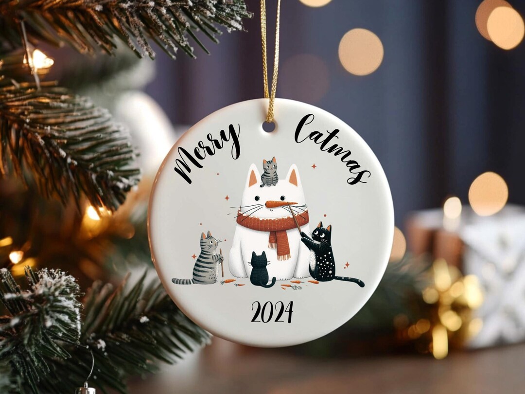 Personalized Merry Catmas Ornament, Cat Lover Gift - Etsy