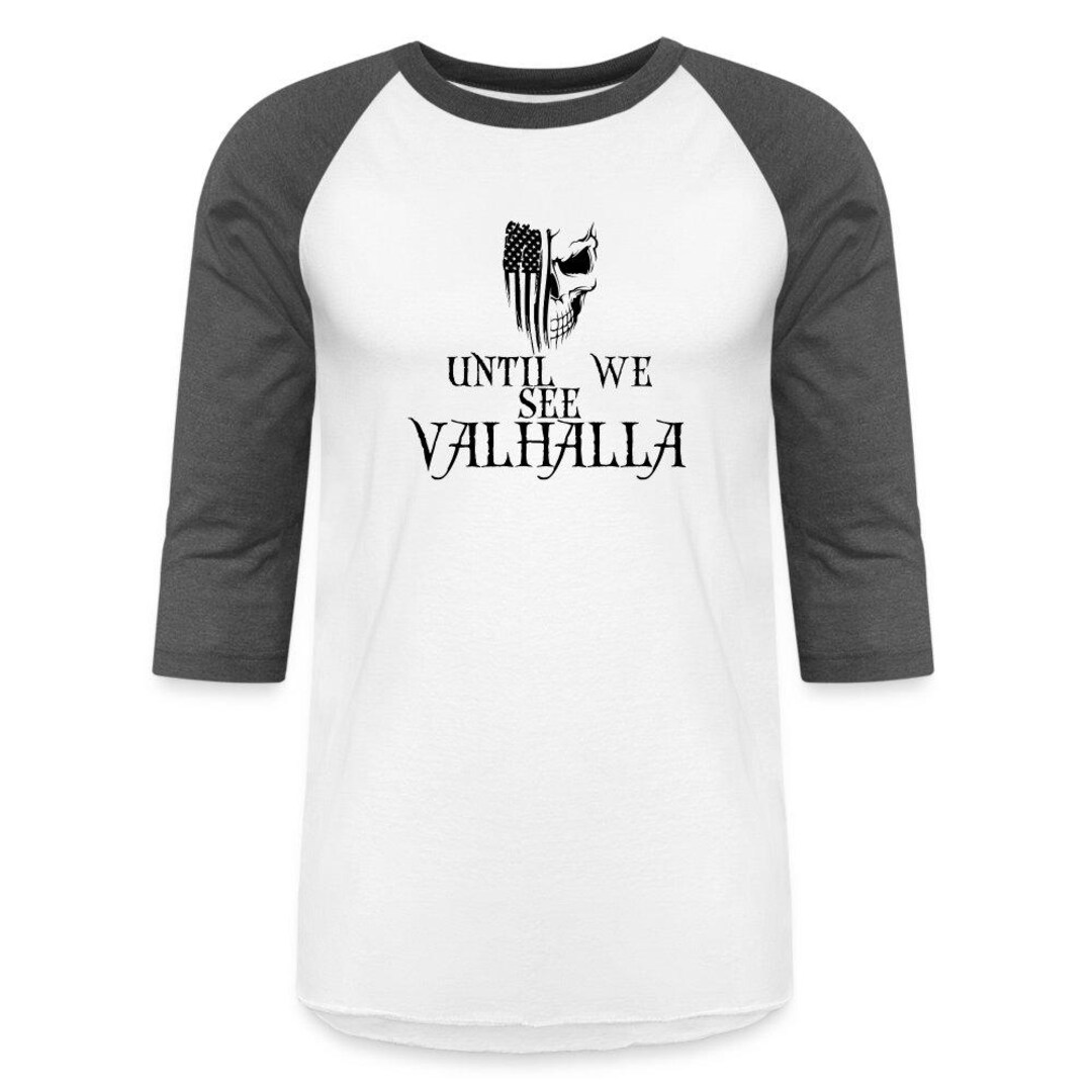 Until We See Valhalla USA Skull-inspired Men’s Baseball T-shirt - Etsy