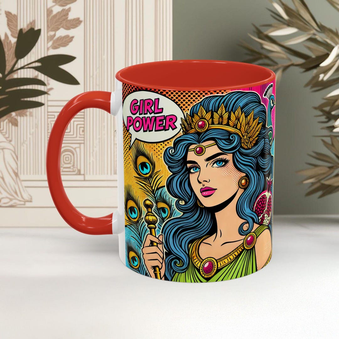 Greek Mythology Mug Pop Art Hera Design Feminist Gift for Her Goddess ...