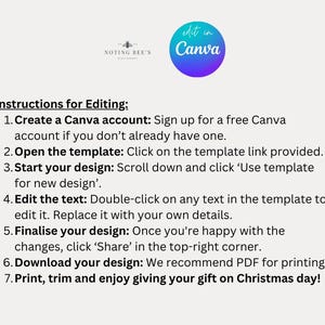 Personalised Christmas Experience Gift Card Voucher Template (digital ...