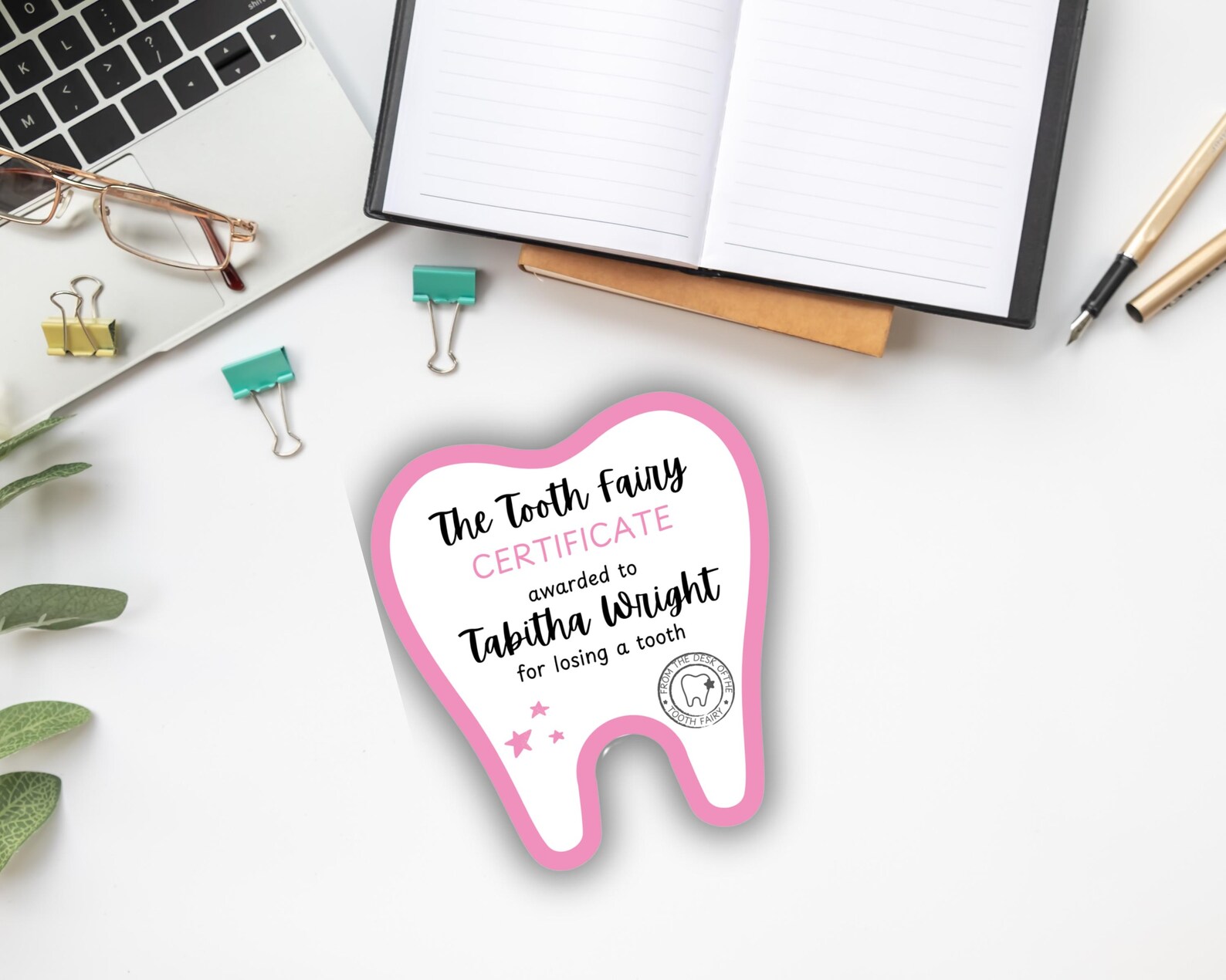 Instantly Editable Tooth Fairy Letter Set, Printable Pink Mini Lost ...