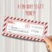 Printable Cheque From Santa Template, Digital Christmas Money Gift ...